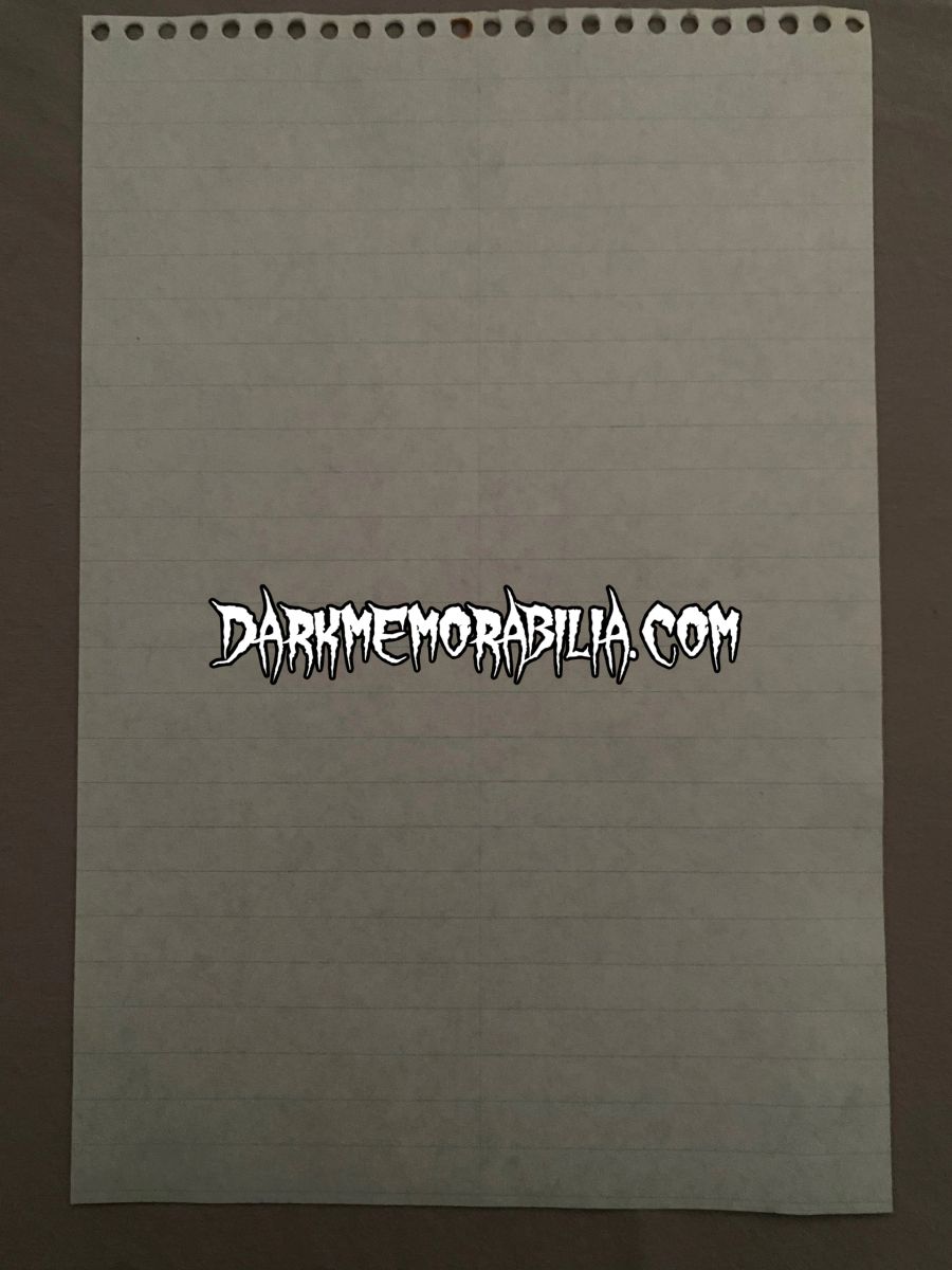 Blank sheet from Robert Berdella's notebook (Original)