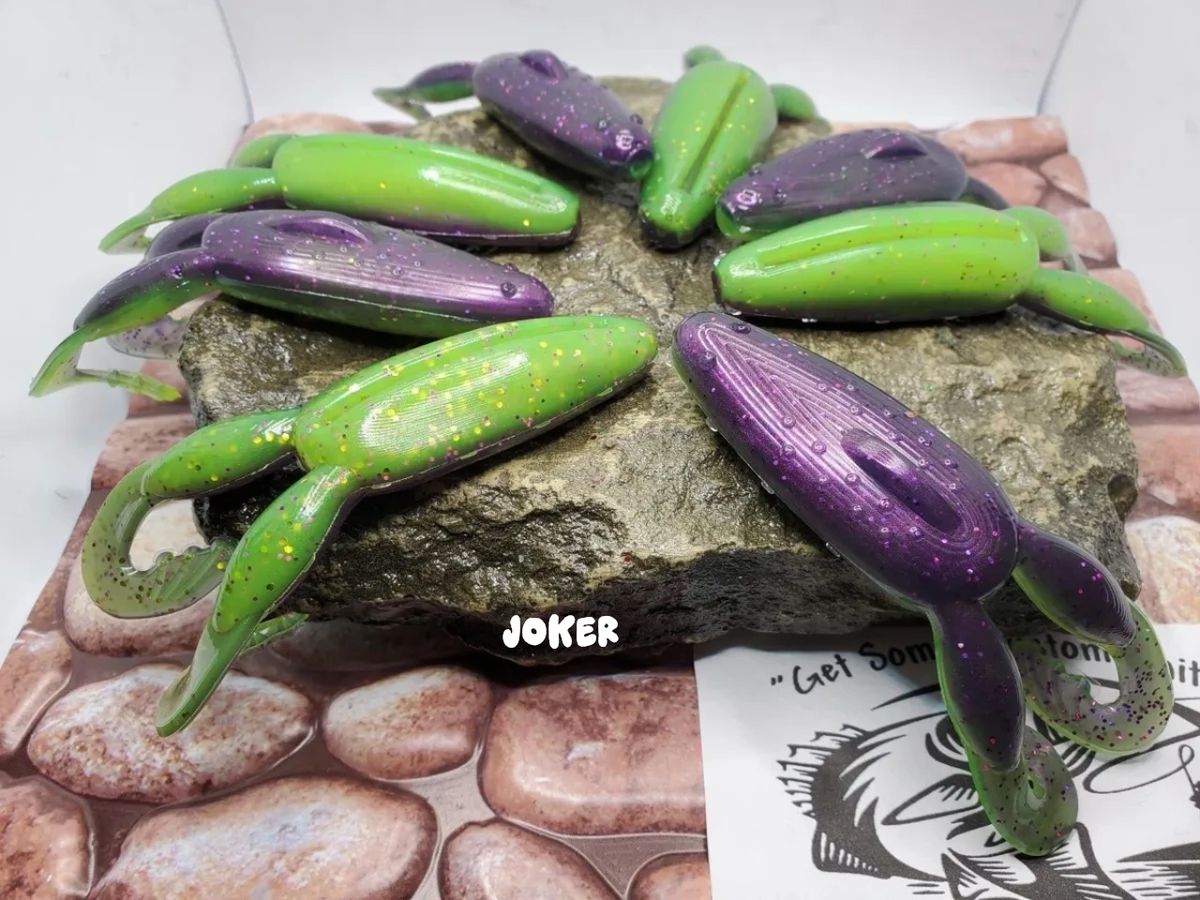 4" TOPWATER ATOMIC TOAD-STYLE FROG- TWO TONE COLOR OPTIONS!!!