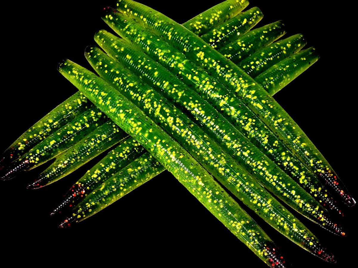 5" Senko - style stick worm core shot dual color stick bait!