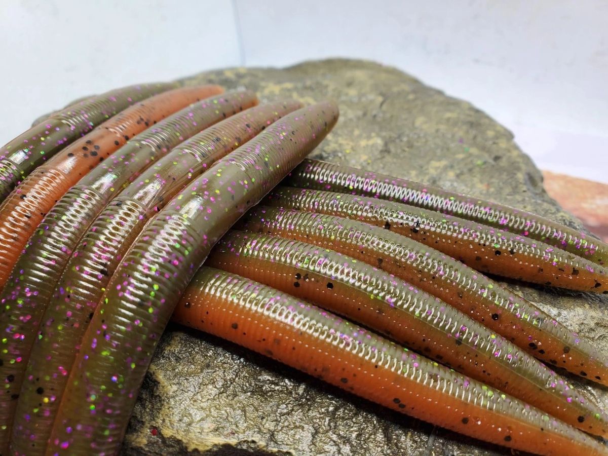 # 50 count 5" Senko - style stick worm in split 2-color options, Bulk ...