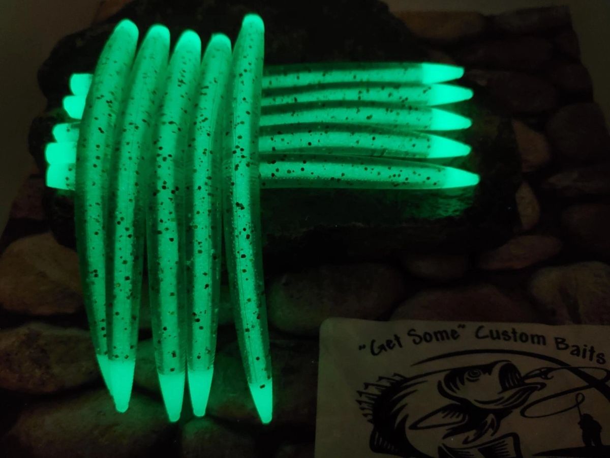 5" Senko - style stick worm core shot dual color stick bait! (Set 3)