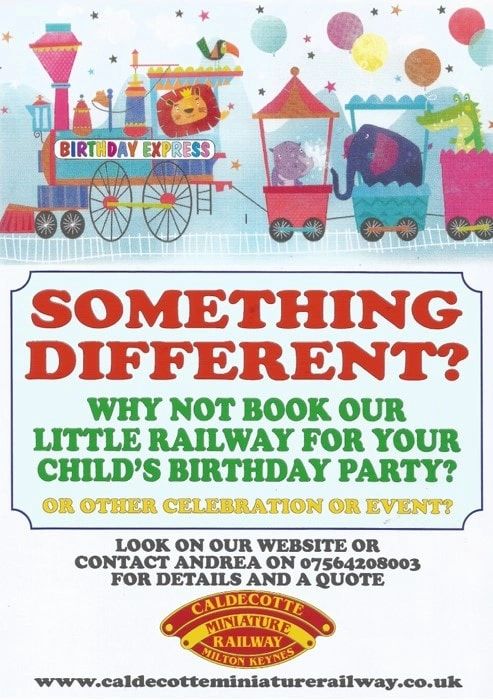 Book your railway party / special event today!