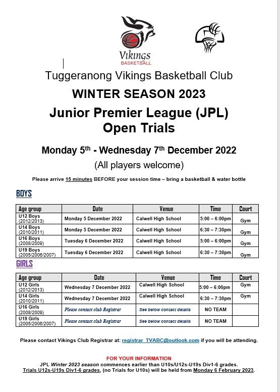 JPL Trials for 2023
