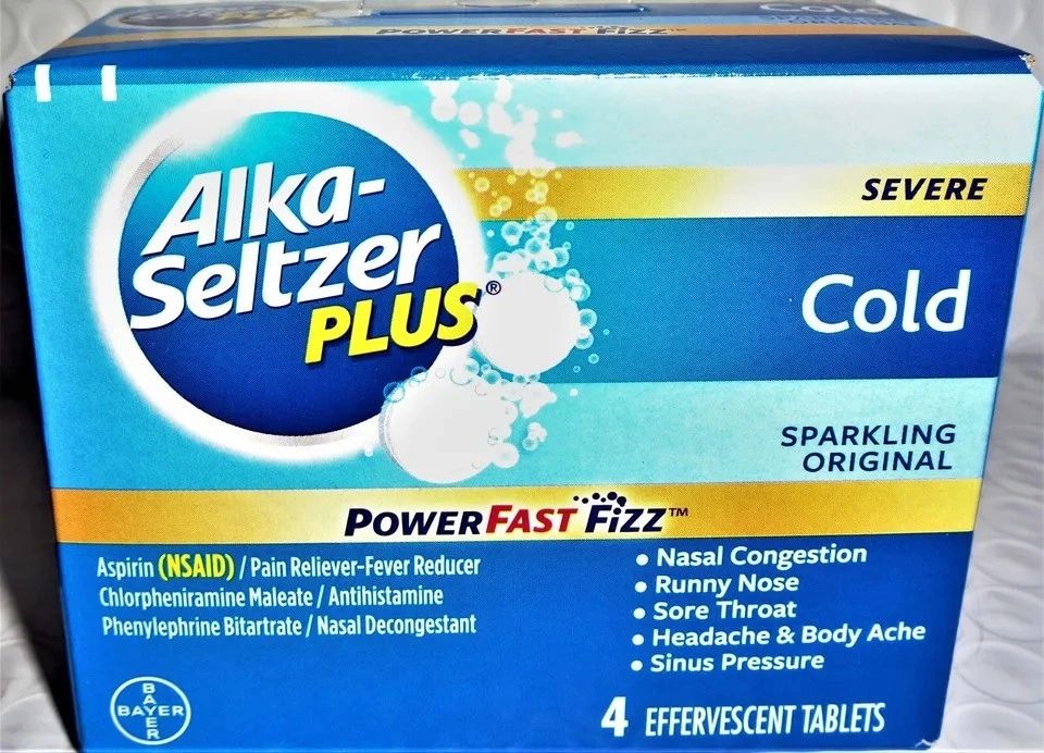 Alka-Seltzer Plus Effervescent Tablets Severe Cold (4 Tabs)*