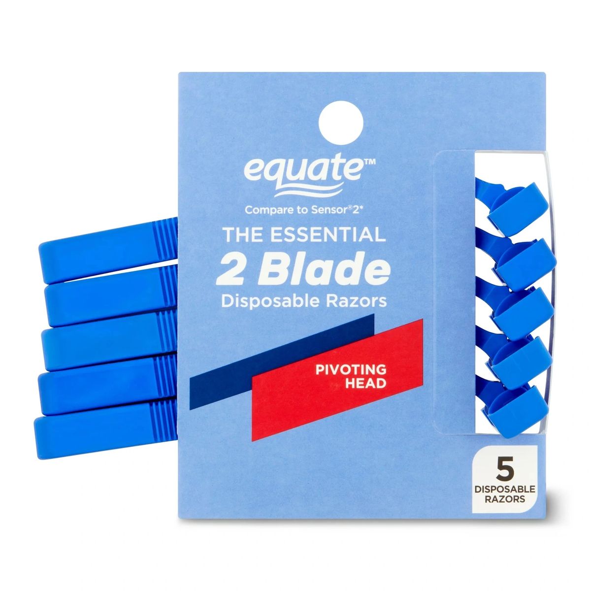 Equate The Essential 2 Blade Disposable Razors blue