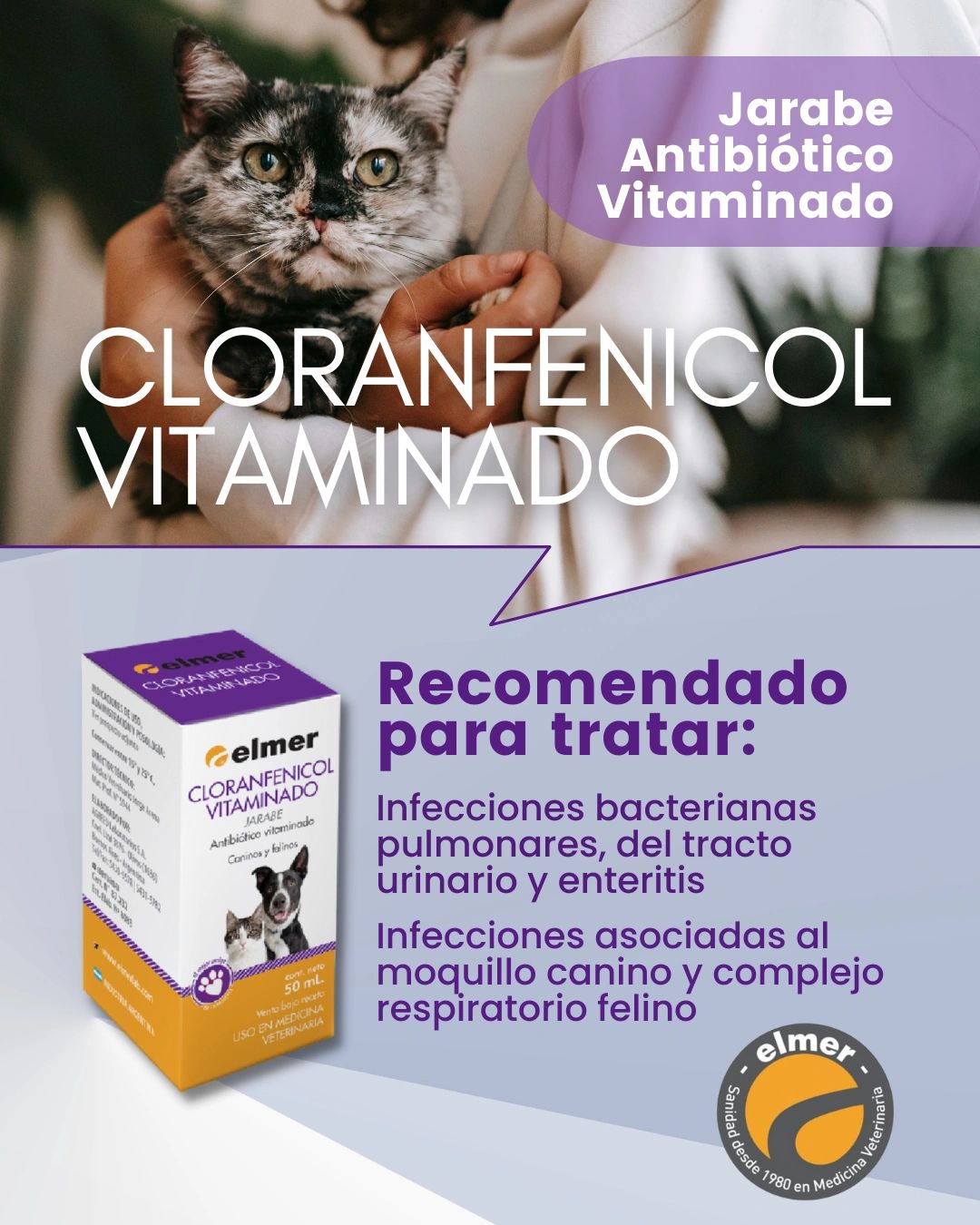 Cloranfenicol Vitaminado Jarabe antibiótico
