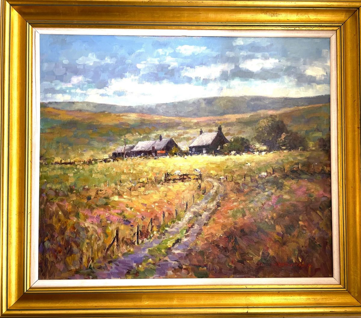 Request Price: A Sense of Place, oil painting of a farm in Comrie, Scotland