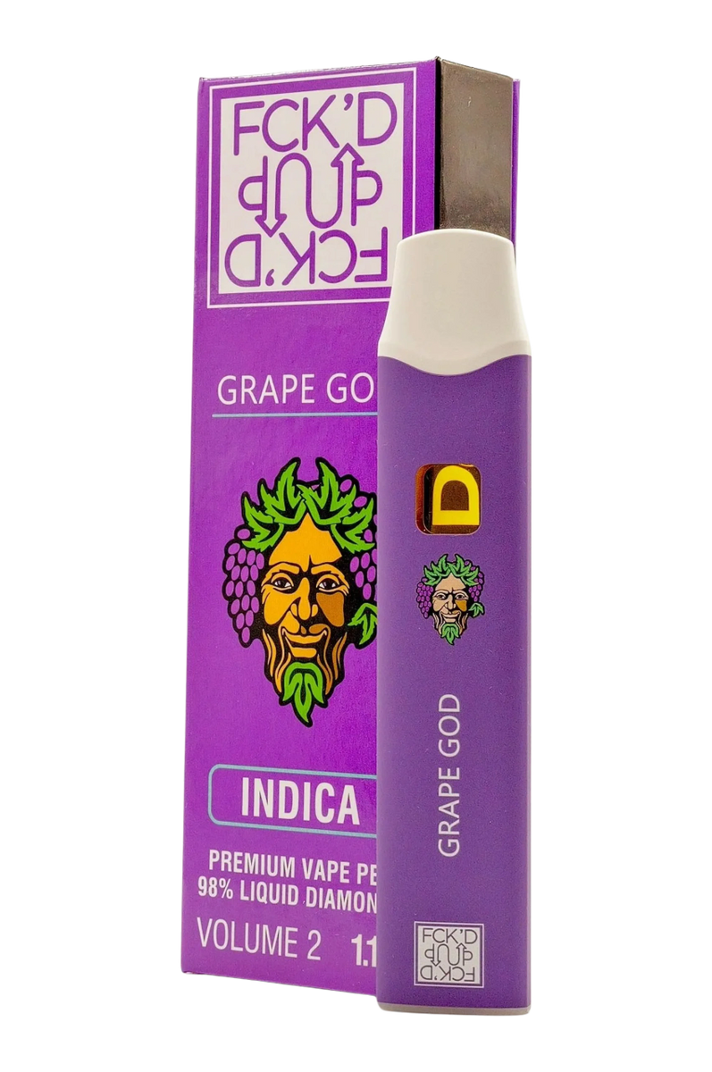 FCK'D UP VAPE PEN - 1000MG THC- GRAPE GOD (INDICA)