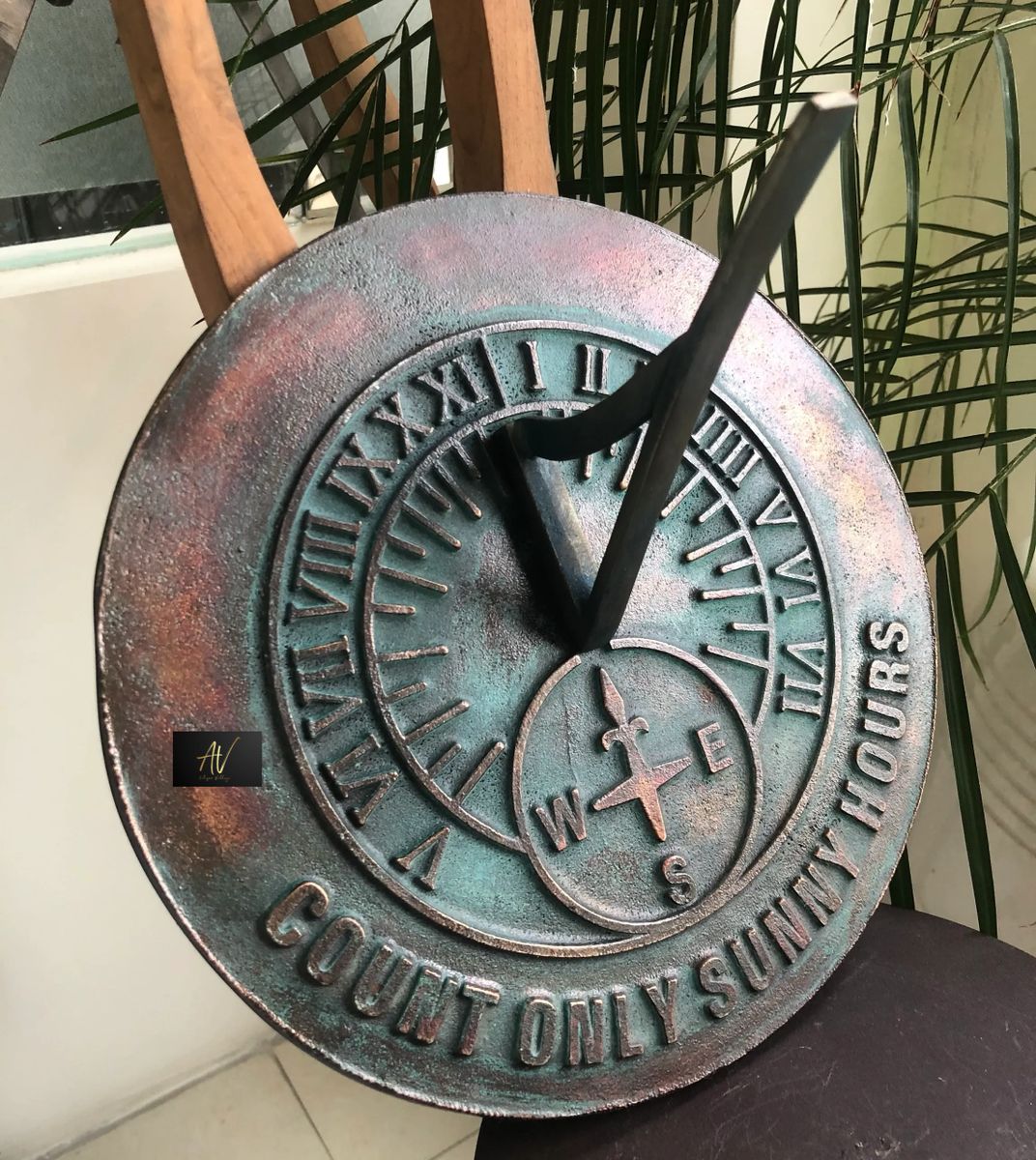 Brass Count Sunny Hours Sundial