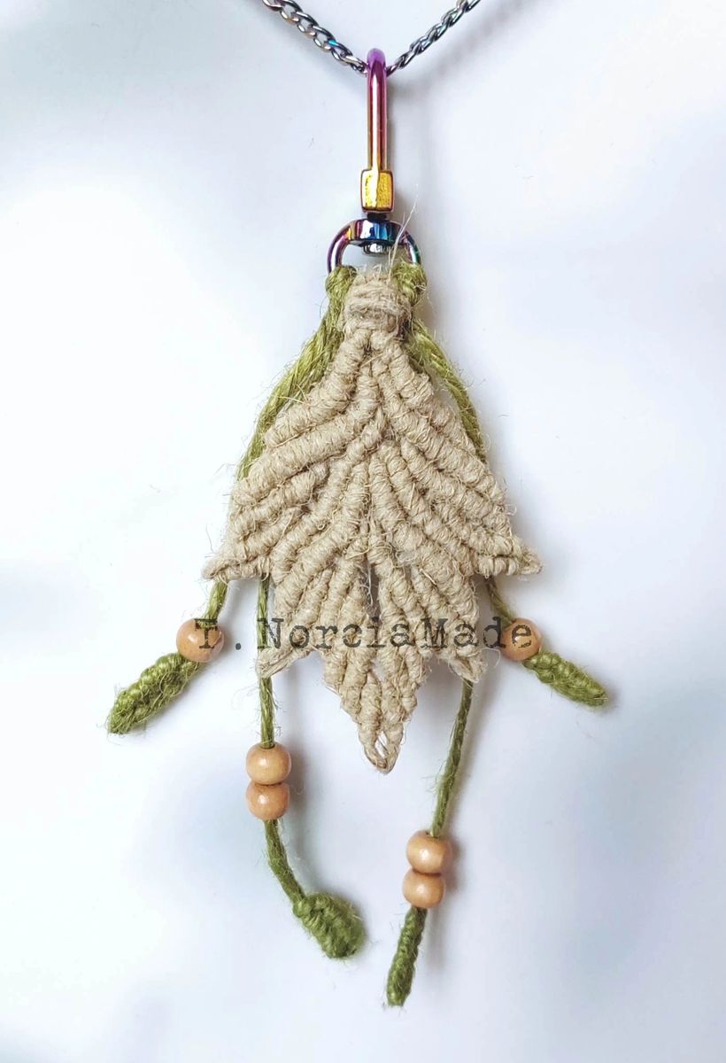 Leaf Macrame Keychain