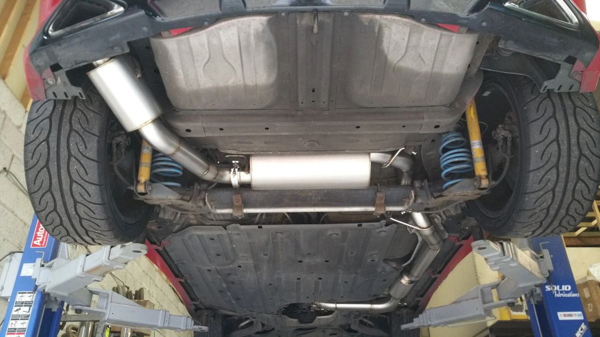 Honda FN2 Type R single Exhaust 3" cat back exhaust