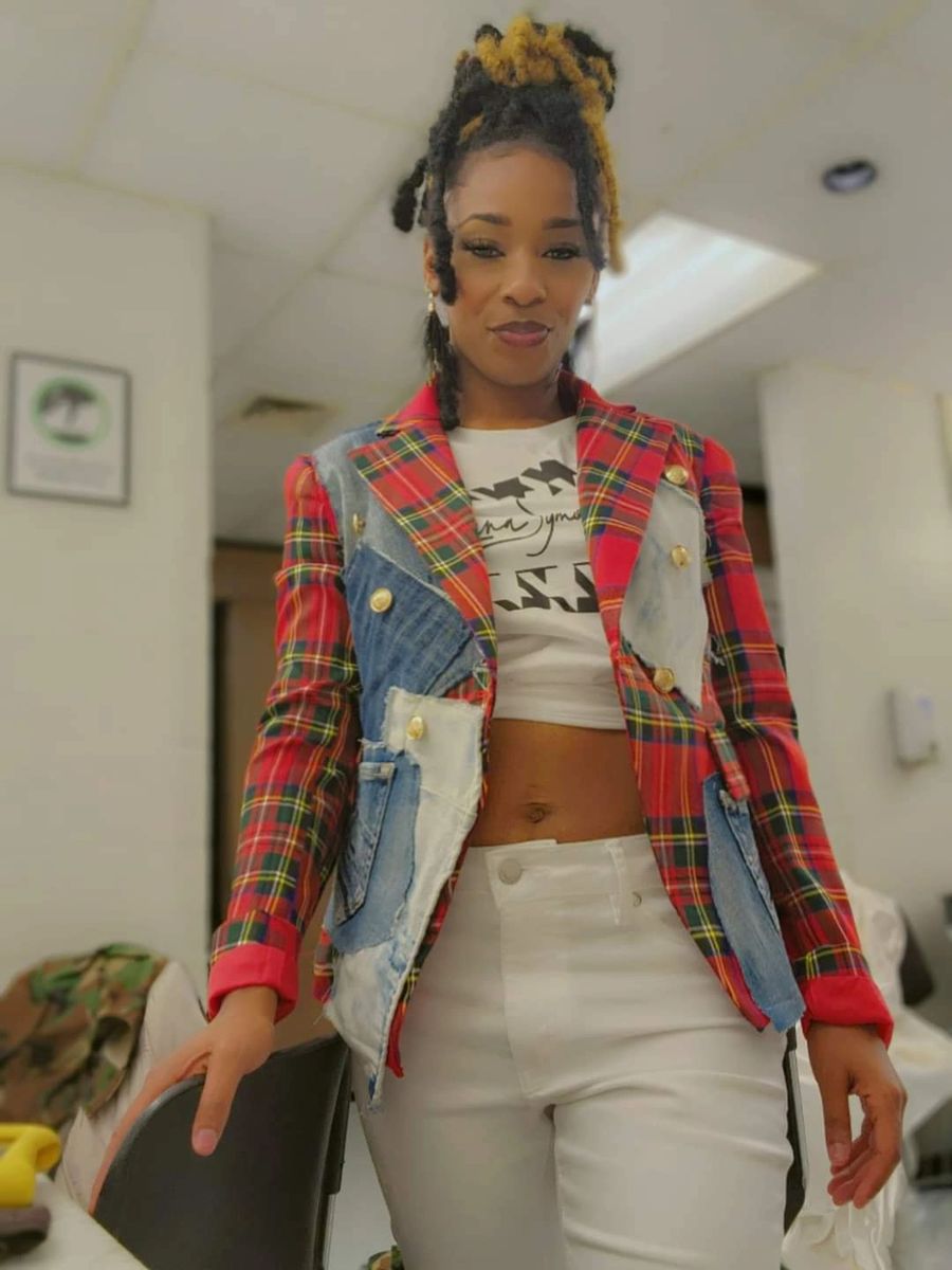 Revamped Red Plaid Blazer