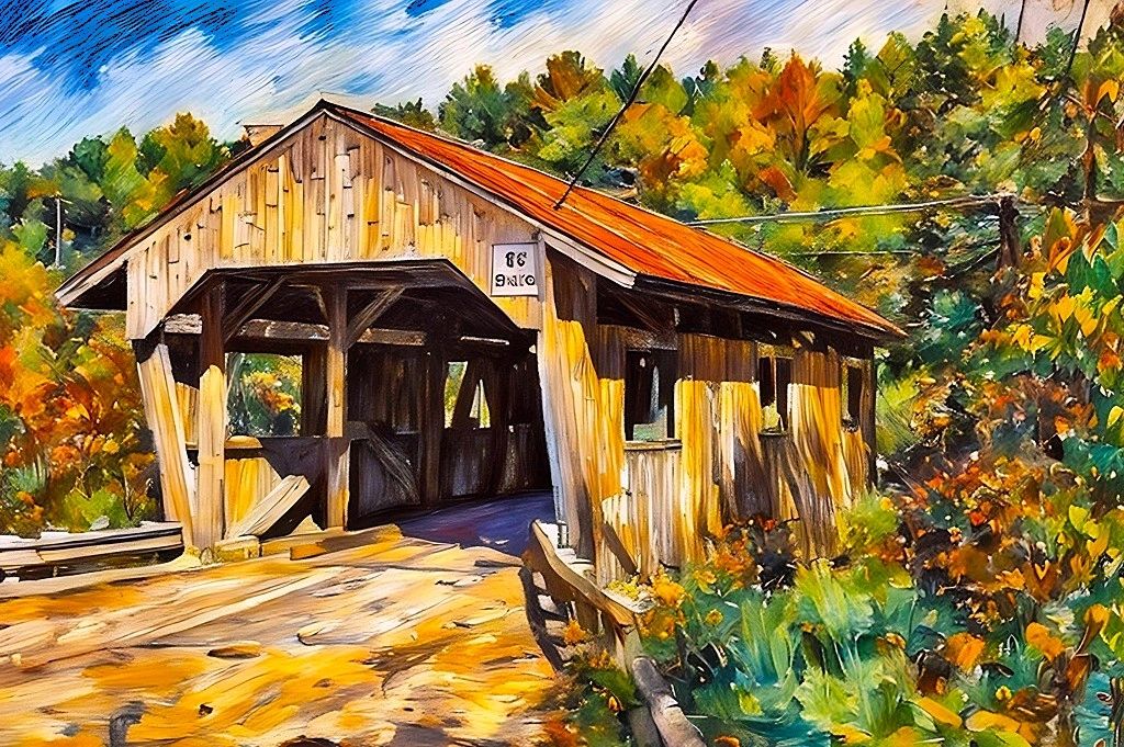 Power House Covered Bridge Johnson, VT