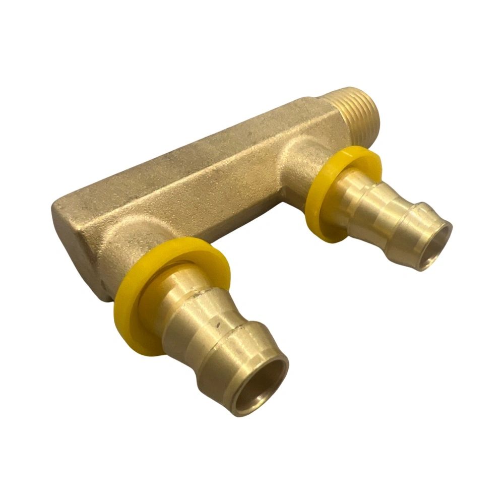 Hose Barb Fitting 1/2” Push-On x 1/2”MPT Bypass Manifold
