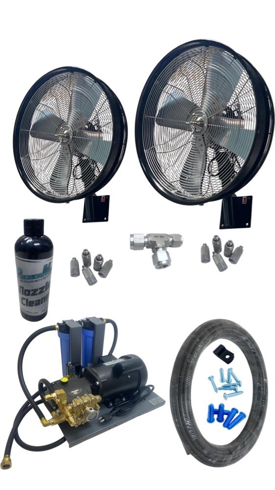 Misting Fan Kit 24” w/ 1000PSI Pumps (2)