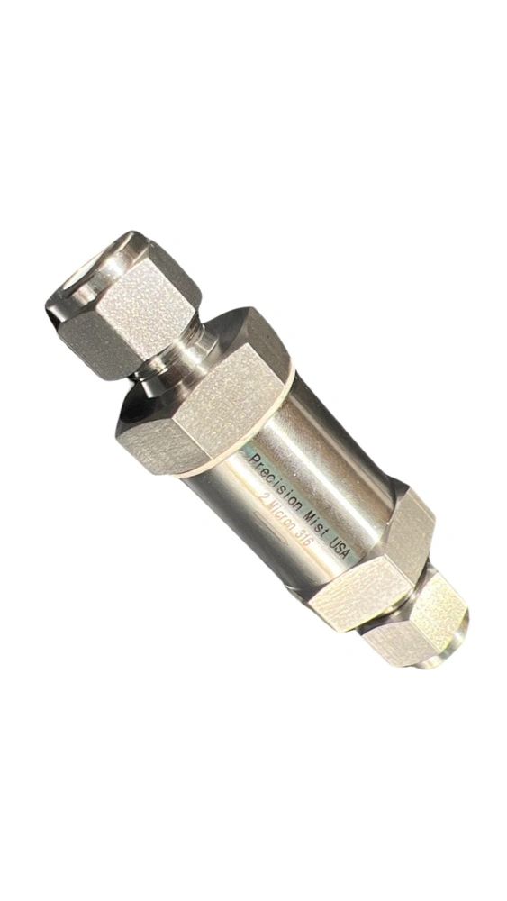 3/8" x 3/8" Compression SS 15 Micron High Pressure In-Line Filter SS 316L