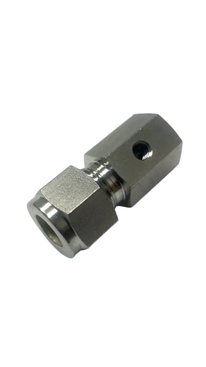 Stainless Steel Compression End Cap 3/8" x 10-24t Nozzle