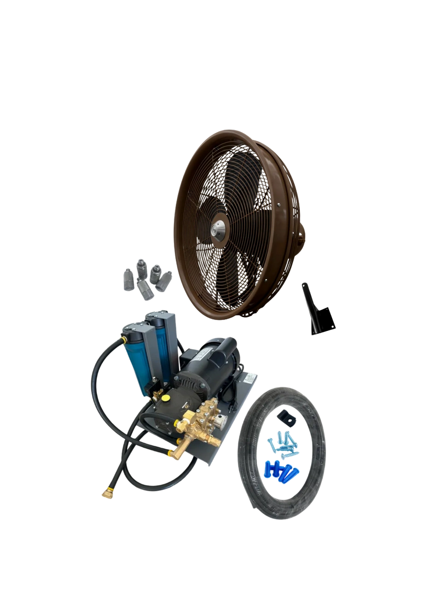 Misting Fan Kit 18" w/ 1000PSI Pump (1) Brown