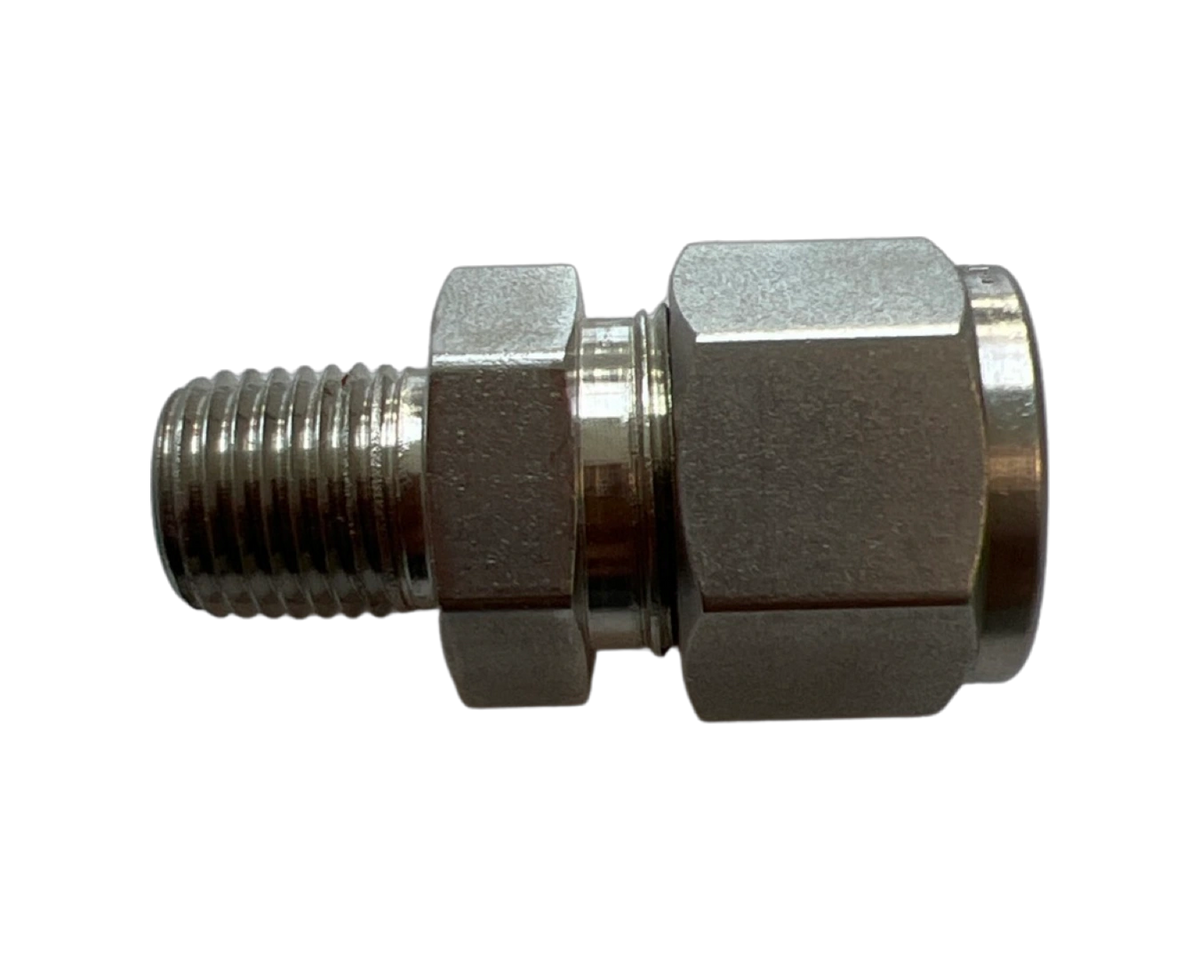 Stainless Steel Compression Male Adapter 1/2" x 1/4"MPT