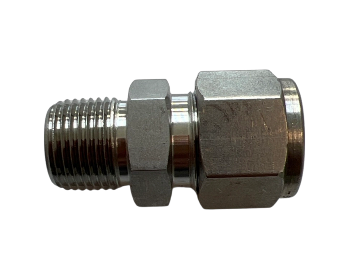 Stainless Steel Compression Male Adapter 1/2"x 3/8"MPT