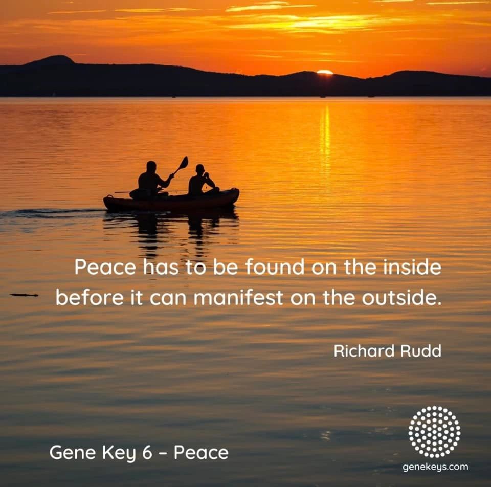 Gene Key 6: The Path to Peace, September 15 - 21, 2023