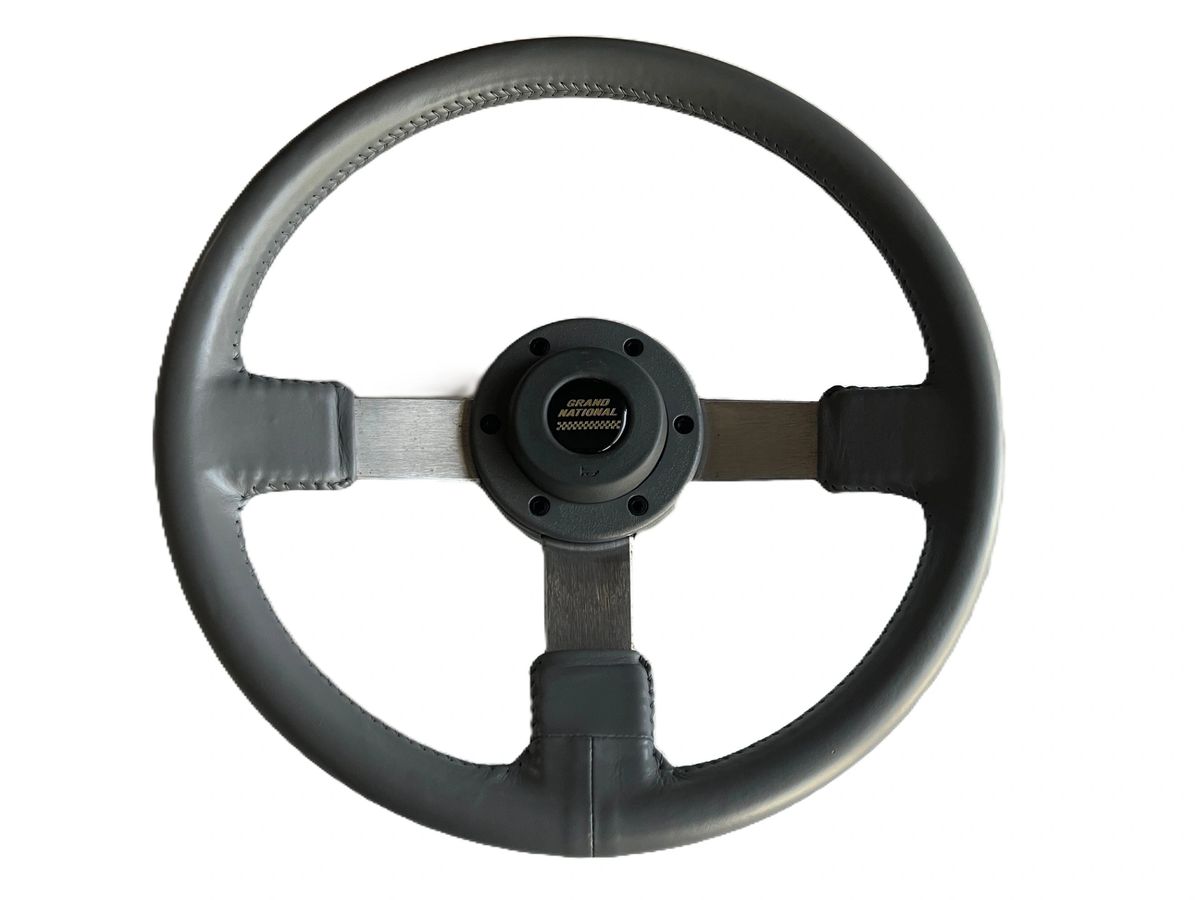 1984-87 BUICK GRAND NATIONAL GRAY OEM LEATHER SPORTS STEERING WHEEL