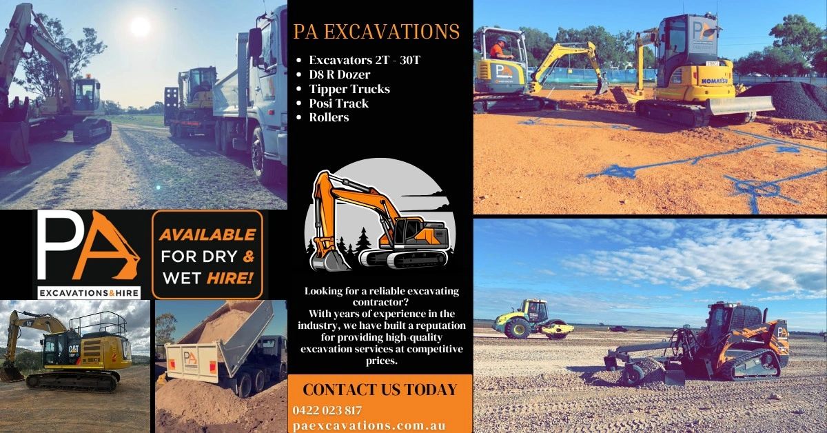 Earthmoving & Excavation Services | PA Excavations & Hire
