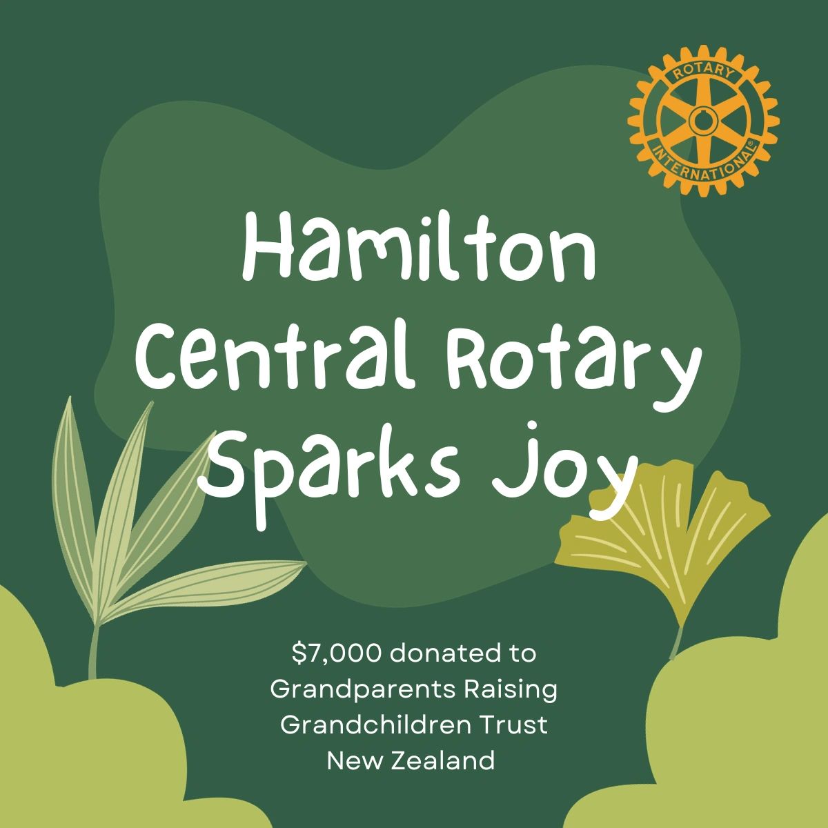 Hamilton Central Rotary Sparks Joy
