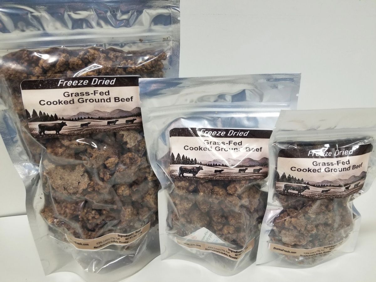 Freeze Dried Cooked Grass-Fed Ground Beef