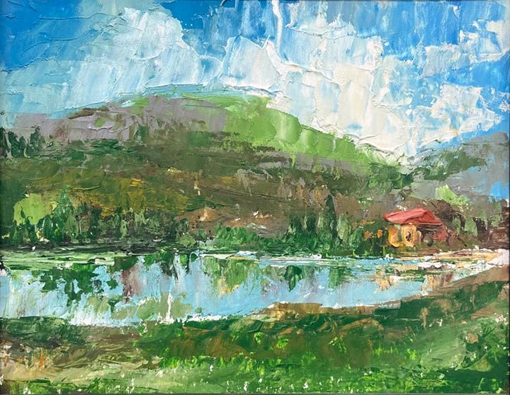 Mountain Lake Impressionism