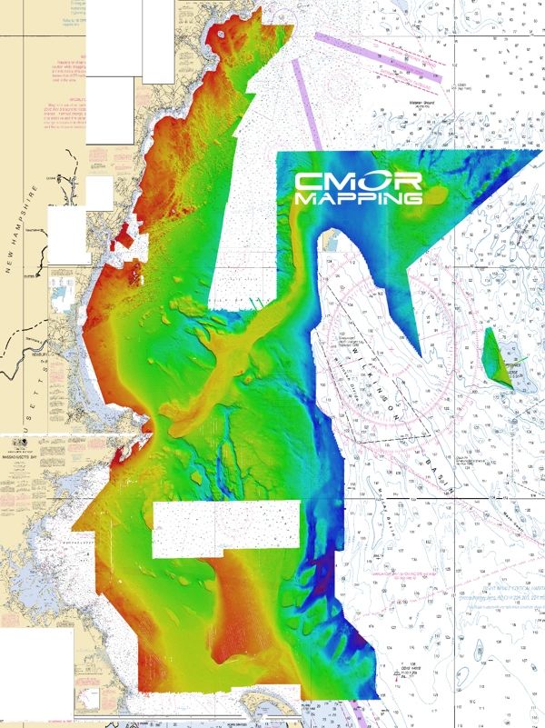 CMOR Mapping Chart Gulf of Maine 3D Relief Shading