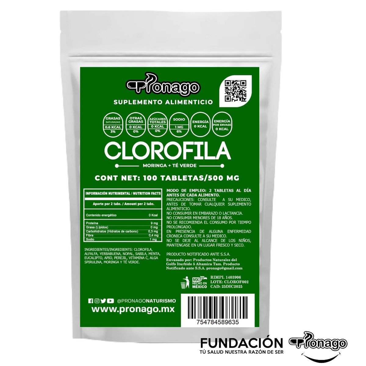 CLOROFILA REFORZADO. EMP C/100 TAB.