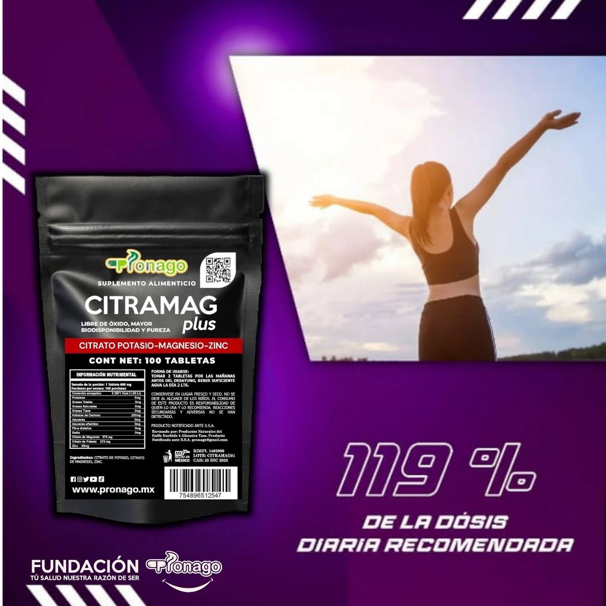 CITRAMAG PLUS EMPAQUE CON 100 TAB.