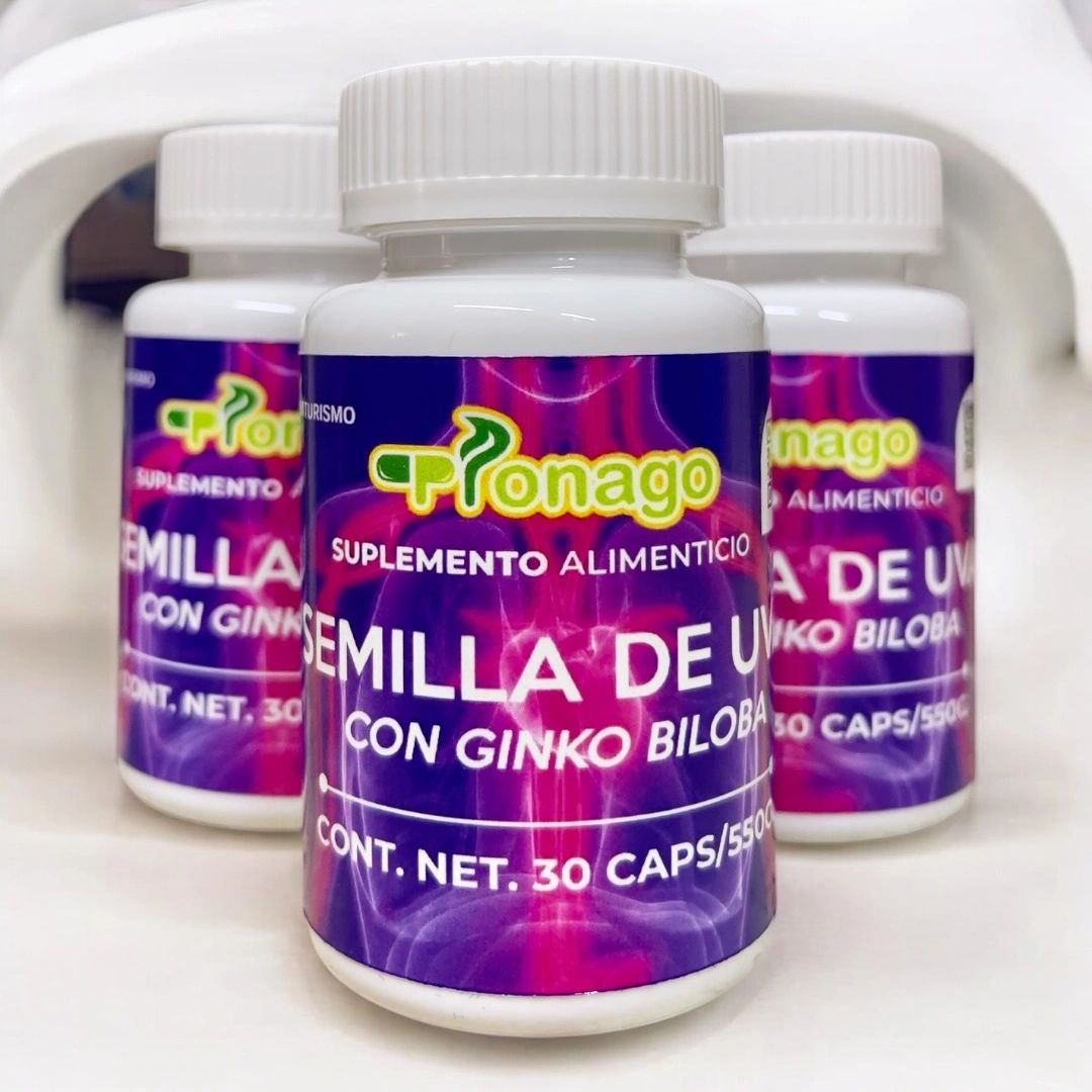 SEMILLA DE UVA CON GINKGO BILOBA CON 30 TAB.