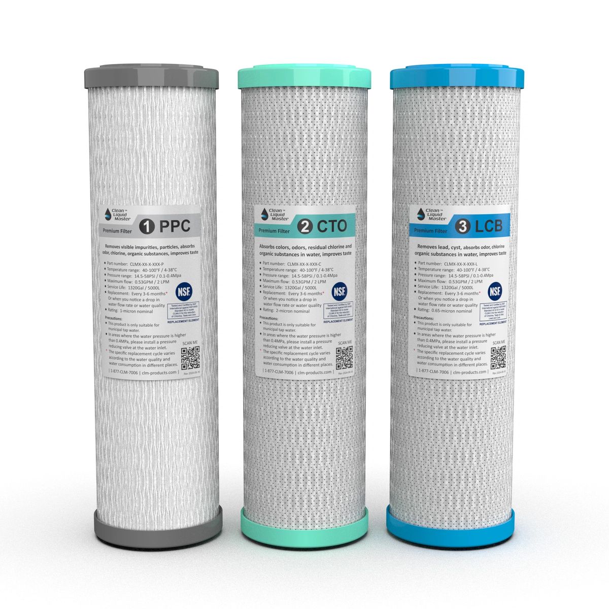 CLM, CLM3.X and CLM4.X 3-stage Replacement Filter Set