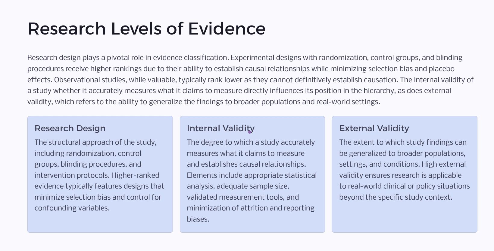 Evidence Levels