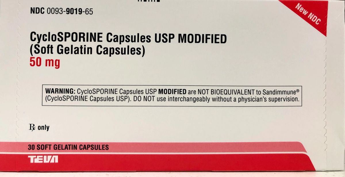 Cyclosporine MODIFIED Capsules 50mg 30ct (TEVA or Apotex)