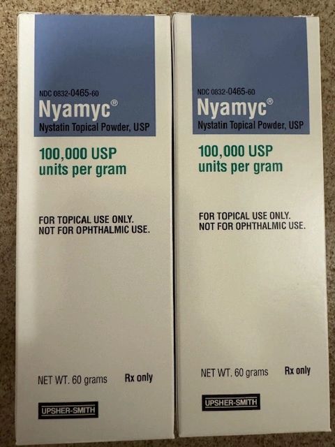 Nystatin Powder 100,000 USP units/gram (60gram each)- **TWO BOTTLES ...