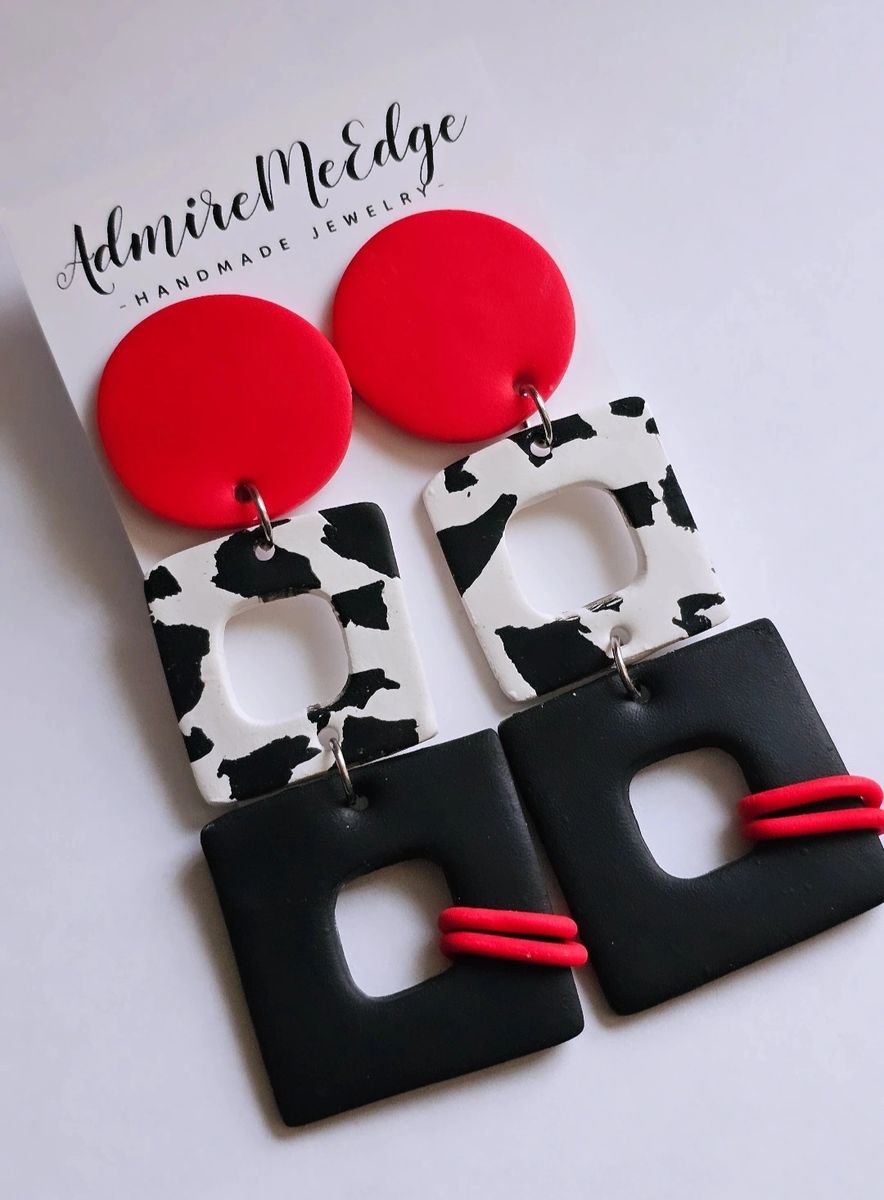 DIVA Cow Print Dangles
