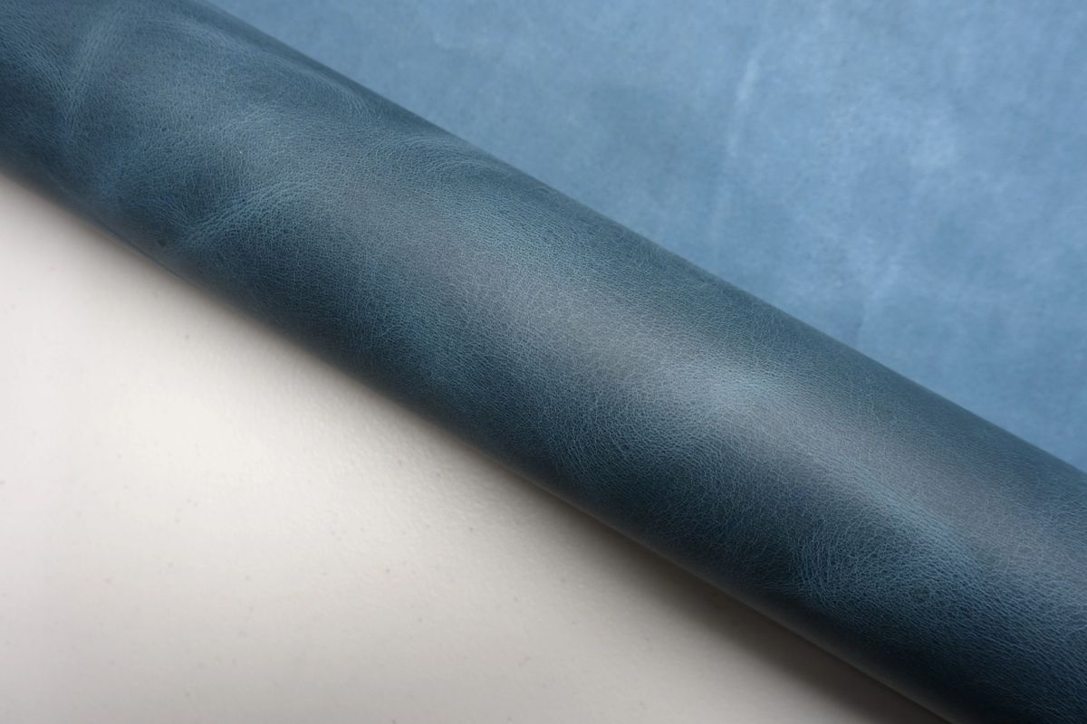 Blue Crazy Horse Leather