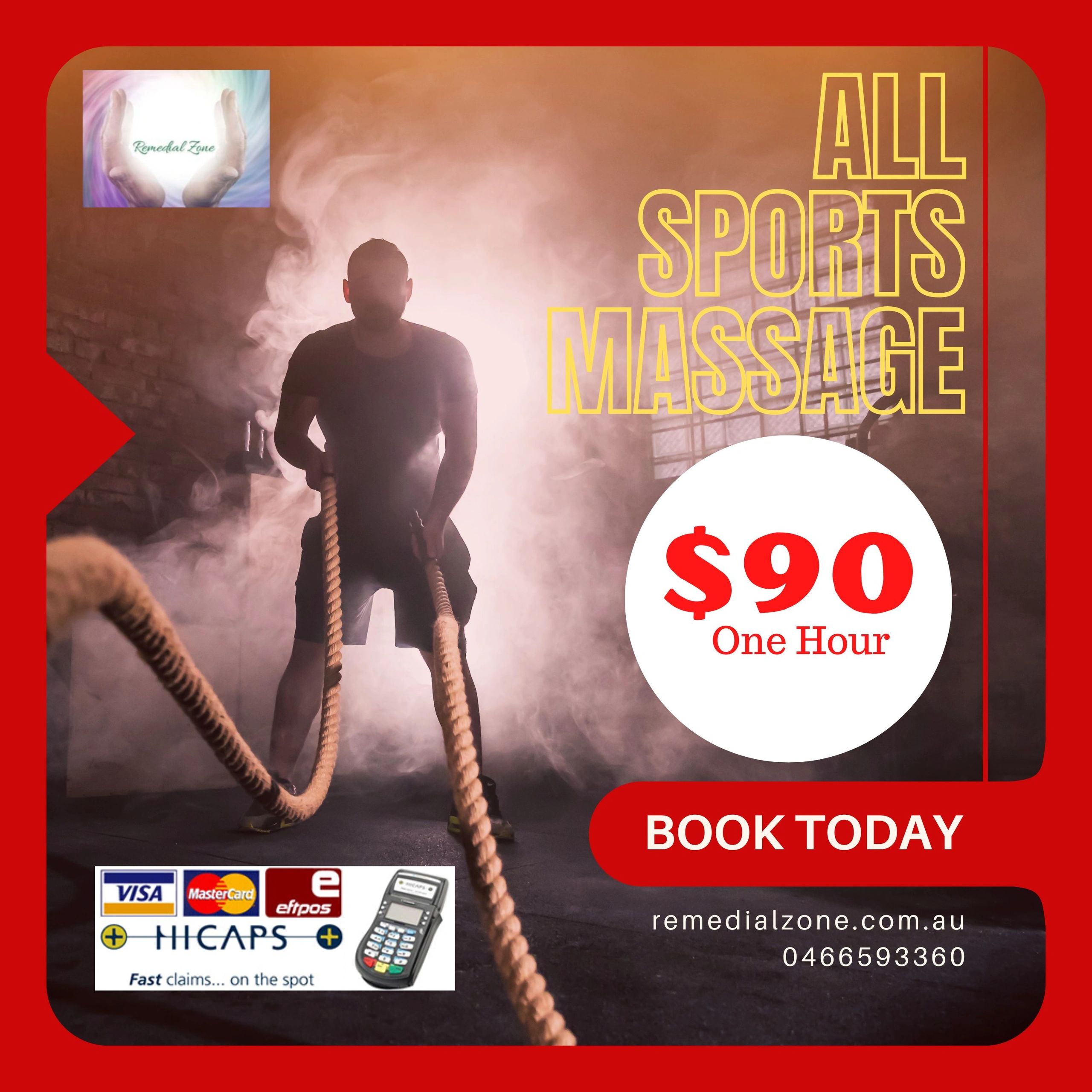 60 Mins All Sports Pre Or Post Event Sports Massage (Premax)
