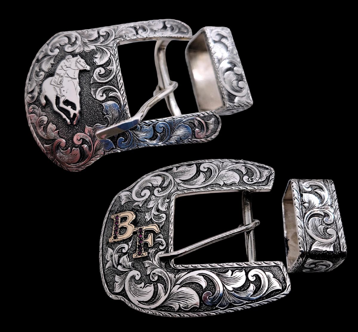 Custom Silver Ranger Buckle, Dress Buckle Set