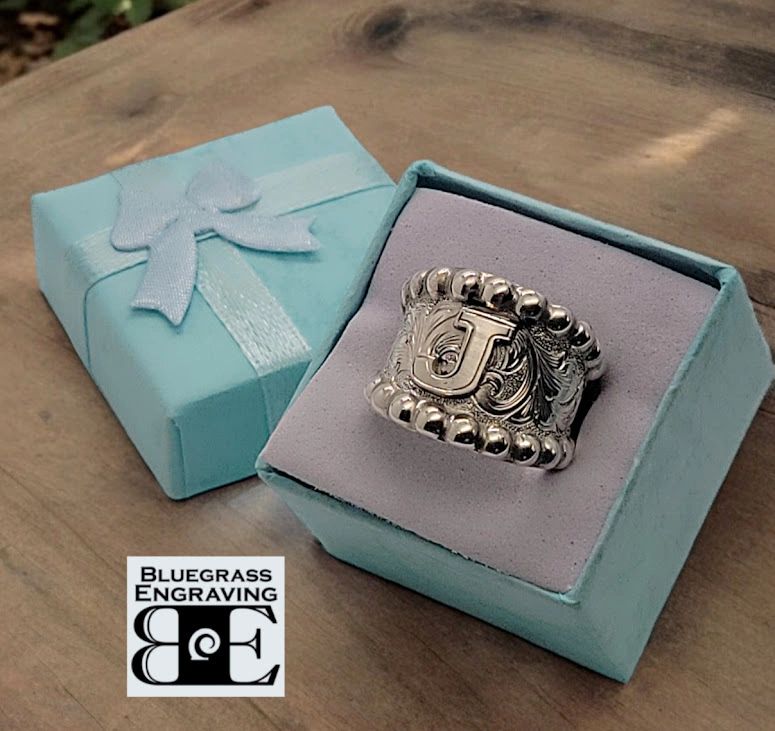 Custom Cattle Brand Ring, Engraved