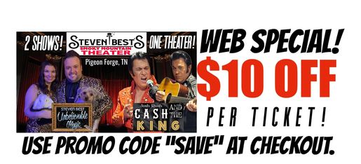 Best Pigeon Forges Magic Show Buy Tickets online and save Steven Best’s ...