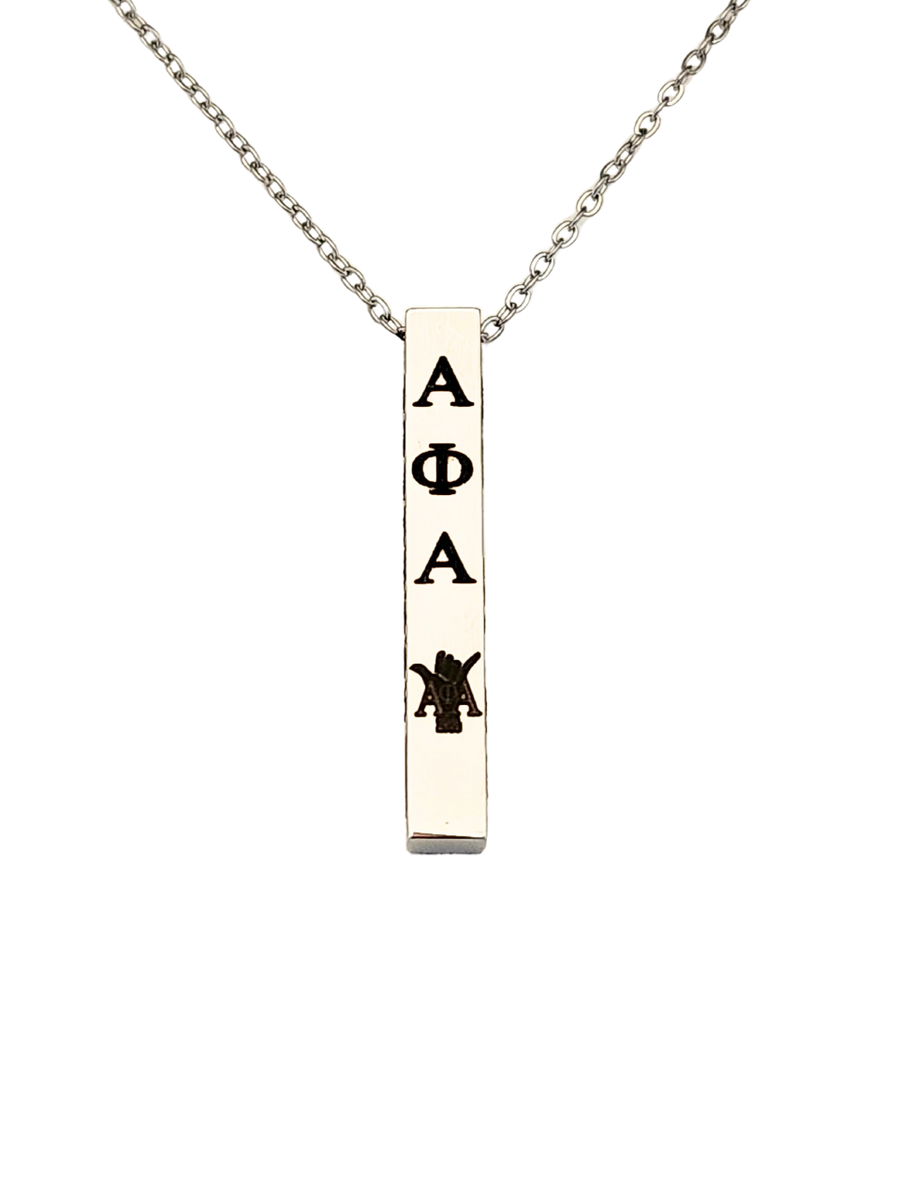 Custom Engraved 4 Sided Large Vertical Bar "Rep Your Sorority/Frat"