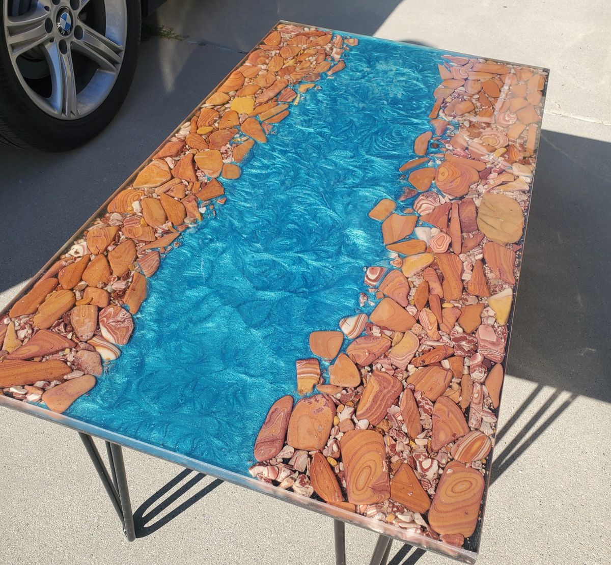 Large "Royal Blue River Run" Table