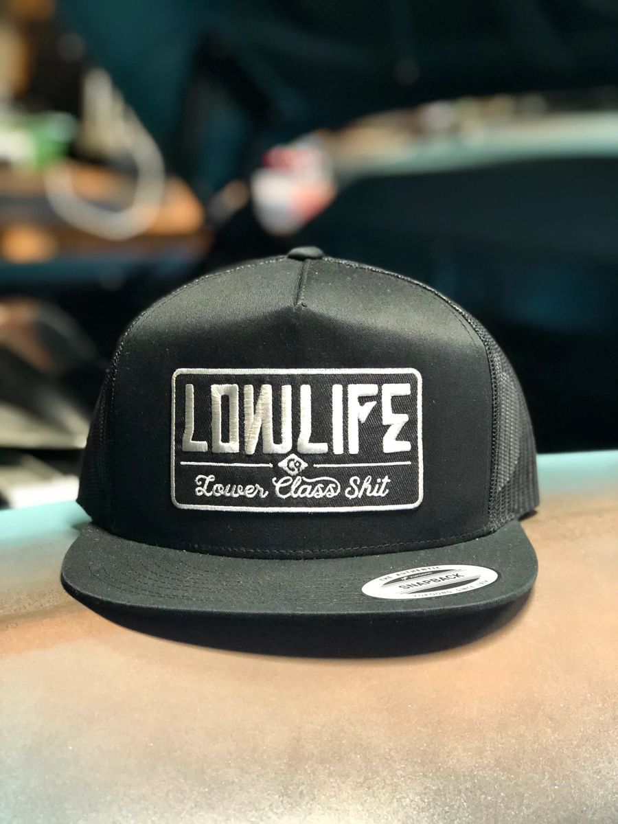THE LOWLIFE BLACK LOWER CLASS SHIT PATCH HAT