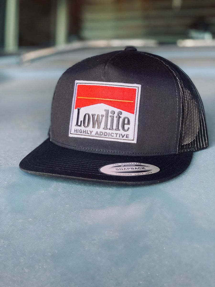 THE LOWLIFE ALL BLACK LOWLIFE ADDICTION HAT