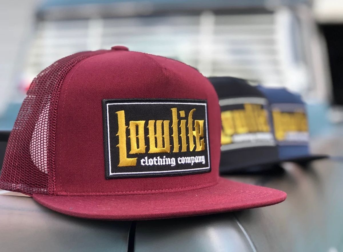 THE LOWLIFE EL GUAPO PATCH HAT MAROON