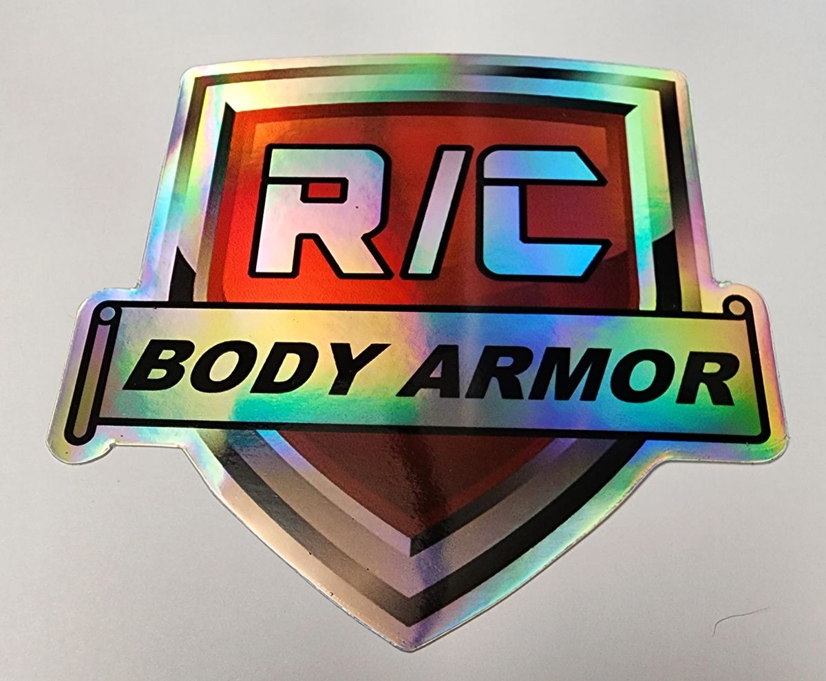 Large 4" RC Body Armor Holographic Sticker